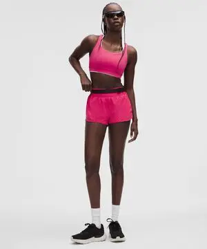 Lululemon Hotty Hot High-Rise Lined Short 2.5" Raspberry Coulis