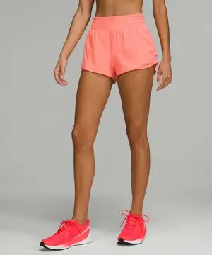 Lululemon Hotty Hot High-Rise Lined Short 2.5" Raspberry Cream