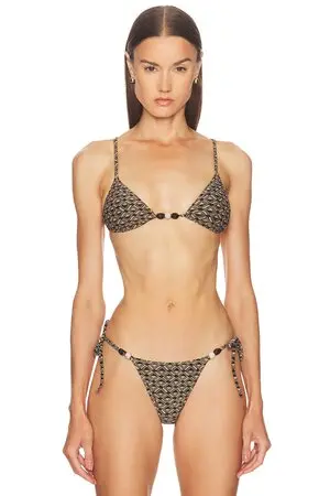 TROPIC OF C Equator Bikini Top Bamba Black