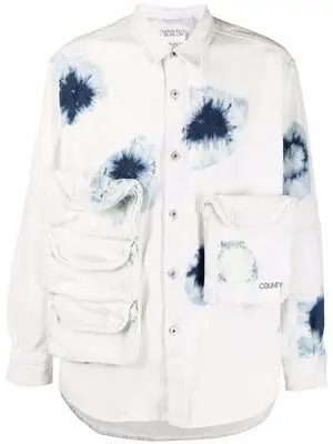 COUNTY OF MILAN Multi-pocket Denim Shirt