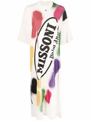 Palm Angels X Missoni Sport T-shirt Dress - White