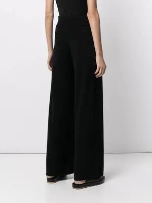 LISA YANG Wide-leg Cashmere Track Trousers - Black