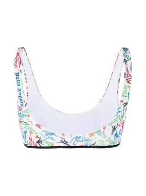 Palm Angels X Missoni Scribble Bikini Top - White
