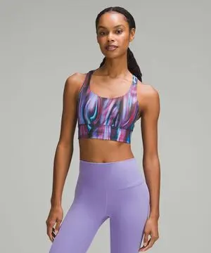 Lululemon Energy Longline Bra Chroma Blur Multi