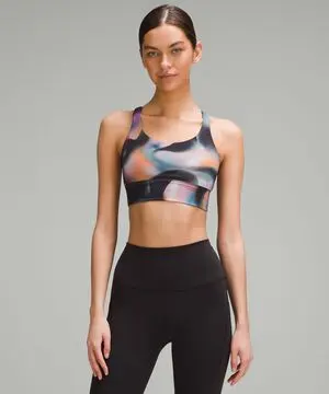 Lululemon Energy Longline Bra Digital Murmuration Teal Multi