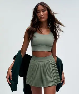 Lululemon Energy Longline Bra Grey Eucalyptus
