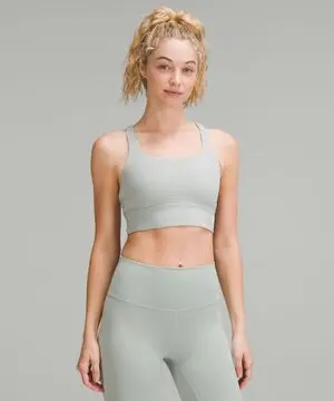 Lululemon Energy Longline Bra Jade Grey