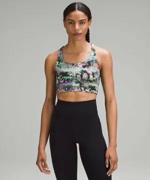 Lululemon Energy Longline Bra Paint Drift Multi