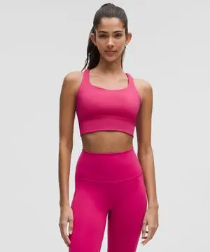 Lululemon Energy Longline Bra Raspberry Coulis
