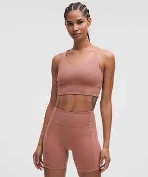 Lululemon Energy Longline Bra Red Clay