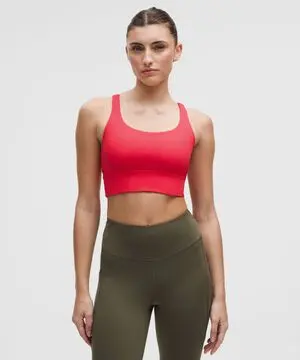 Lululemon Energy Longline Bra Red Glow