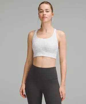 Lululemon Energy Longline Bra Spray Leopard Grey Multi