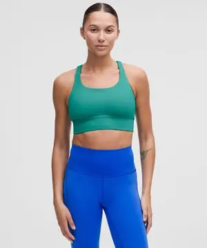 Lululemon Energy Longline Bra Teal Lagoon