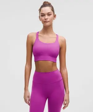 Lululemon Energy Longline Bra Vivid Plum