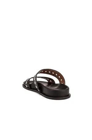 Alaïa Perforated Eyelet Slides