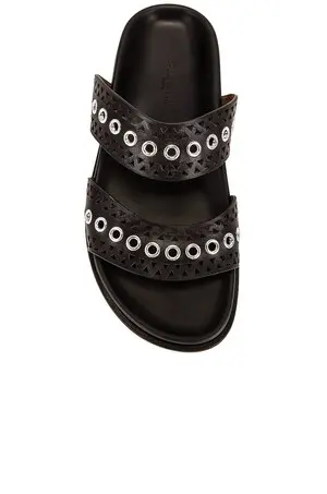 Alaïa Perforated Eyelet Slides