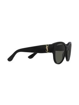 Saint Laurent Cassandre Logo Sunglasses - Black