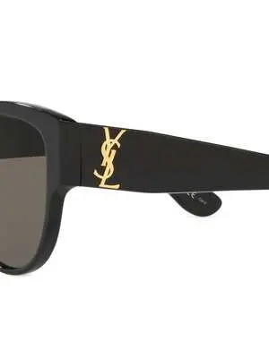 Saint Laurent Cassandre Logo Sunglasses - Grey