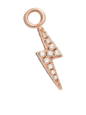 MARIA TASH 18kt Rose Diamond Lightning Bolt Charm