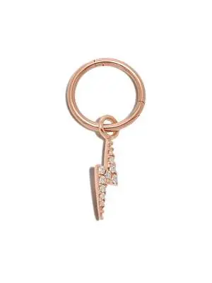MARIA TASH 18kt Rose Diamond Lightning Bolt Charm