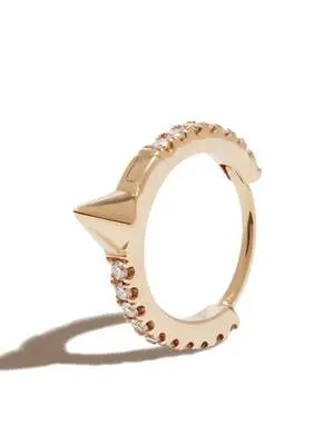 MARIA TASH 18kt Yellow Diamond Spike Hoop Earring