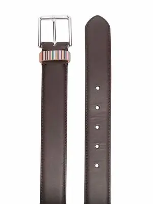 Paul Smith Contrast Stripe Leather Belt