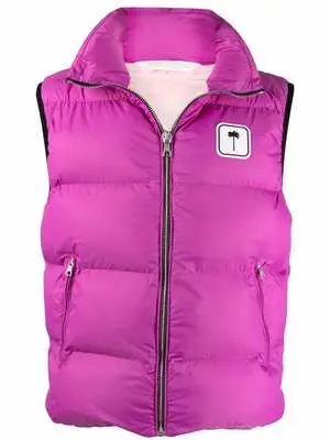 Palm Angels Logo-patch Padded Vest