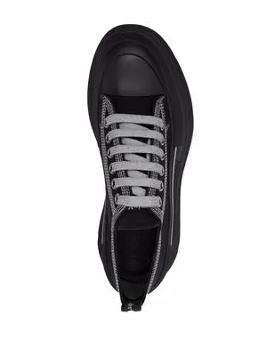 Alexander McQueen Tread Slick Lace-up Sneakers - Black