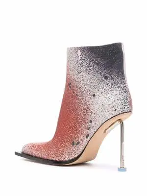 Off-White Paint Splatter Stiletto Boots