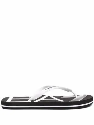 EA7 Logo-print Flat Flip Flops - Black