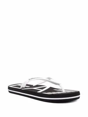 EA7 Logo-print Flat Flip Flops