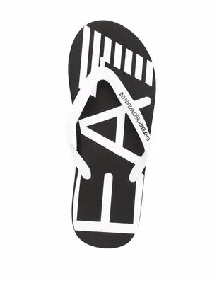 EA7 Logo-print Flat Flip Flops
