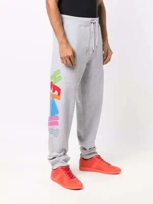 Helmut Lang 3d Logo Track Pants - Grey