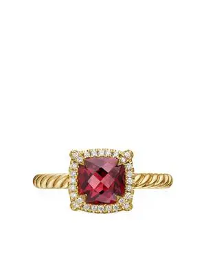 David Yurman 18kt Yellow Garnet And Diamond Ring