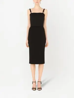 Dolce & Gabbana Logo-appliqué Sleeveless Midi Dress