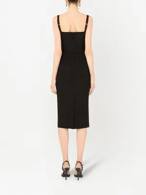 Dolce & Gabbana Logo-appliqué Sleeveless Midi Dress