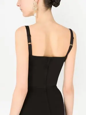 Dolce & Gabbana Logo-appliqué Sleeveless Midi Dress