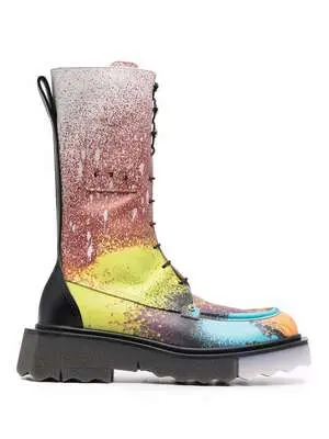 Off-white Printed Boots For Women
