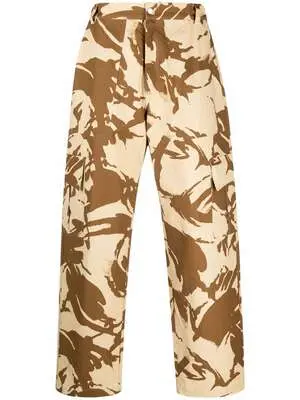 PARIA /FARZANEH Camouflage Print Cargo Trousers