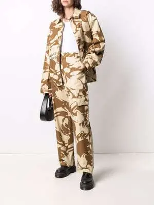 PARIA /FARZANEH Camouflage Print Cargo Trousers