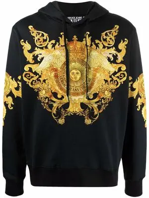 Versace Baroque-print Cotton Hoodie