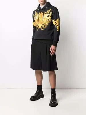 Versace Baroque-print Cotton Hoodie