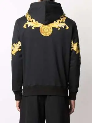 Versace Baroque-print Cotton Hoodie