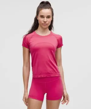 Lululemon Swiftly Tech Short-Sleeve Shirt 2.0 Raspberry Coulis