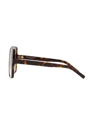 Saint Laurent Square-frame Sunglasses - Brown