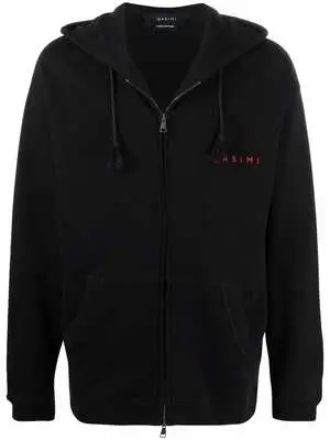 QASIMI Embroidered Logo Slogan Hoodie