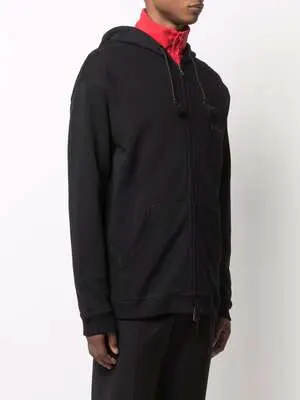 QASIMI Embroidered Logo Slogan Hoodie