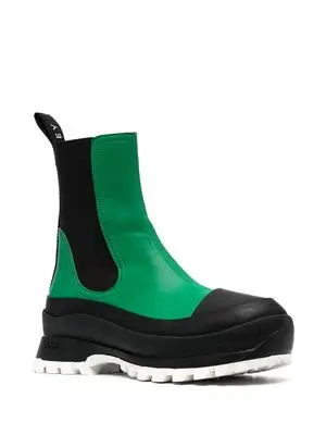 Stella McCartney Trace Two-tone Ankle Boots - Green