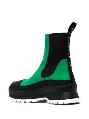 Stella McCartney Trace Two-tone Ankle Boots - Green
