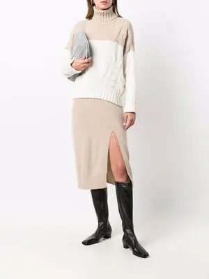 Lorena Antoniazzi Straight-leg Knitted Skirt - Neutrals